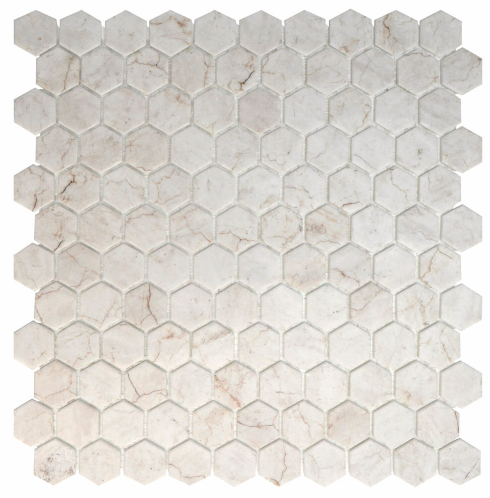 MOSAICO HEX IVORY HONED 31X31 | Mosagres
