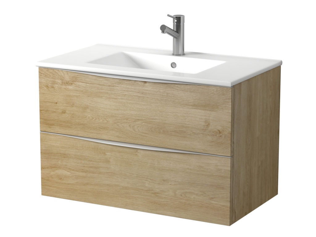 LANDES ROBLE NATURAL 60CM Y 80CM CON ESPEJO | Mosagres